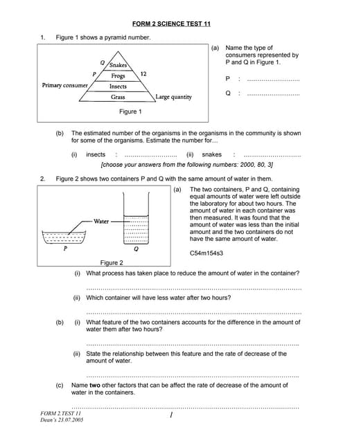 structured-questions-science-form-2 | PDF