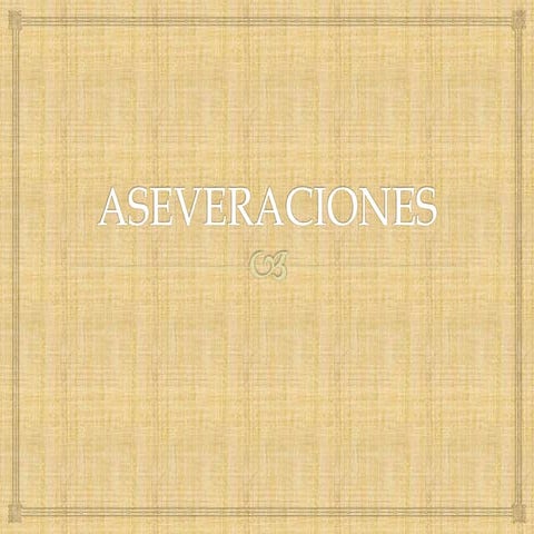 Aseveraciones | PPTX