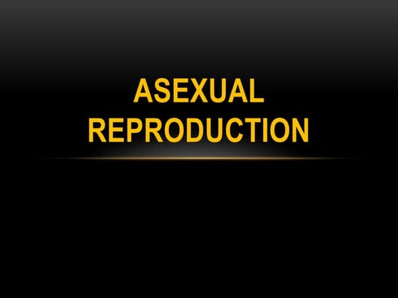 Asexual Reproduction in Animals (Quick Review) | PPT | Infertility ...
