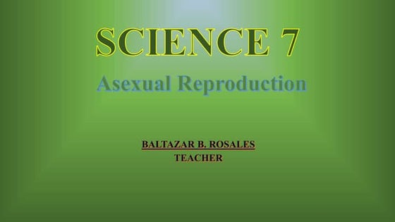 Asexual Reproduction Asexual Reproductionppt