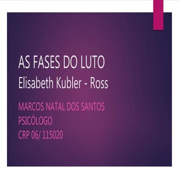 As fases do luto | PPTX