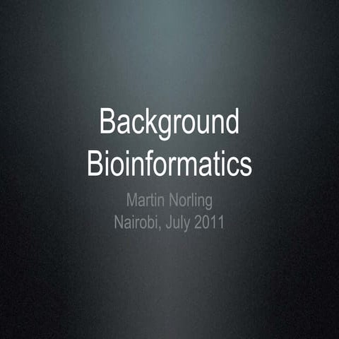 Background bioinformatics | PPT