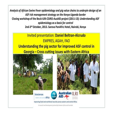African Swine Fever (ASF) control: An entry point for enhancing human ...