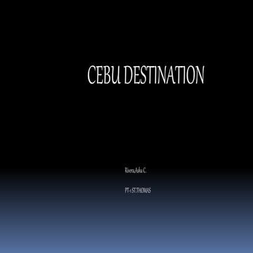 Cebu Destination | PPTX