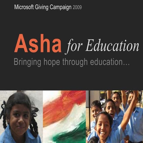 About Asha For Education | PPTX