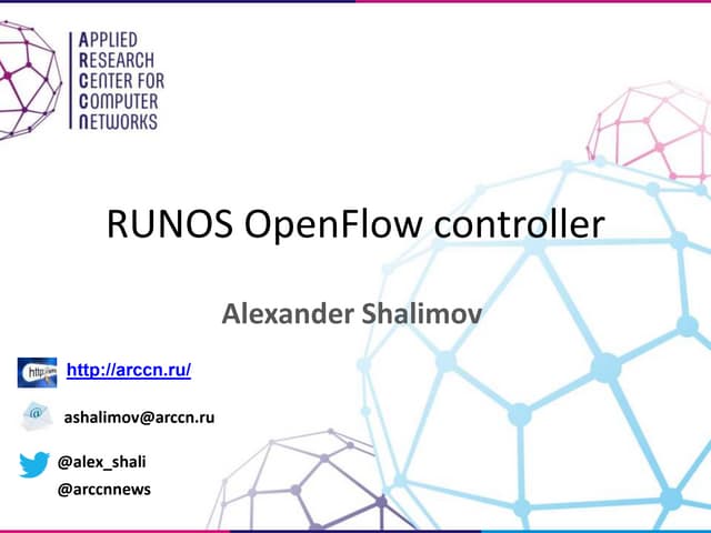 Runos OpenFlow Controller (eng) | PDF Runos OpenFlow Controller (eng) | PDF