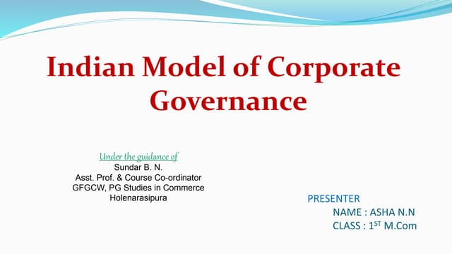 Corporate Governance Models | PPTX