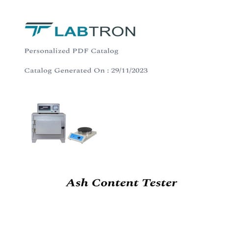 Ash Content Tester | PDF