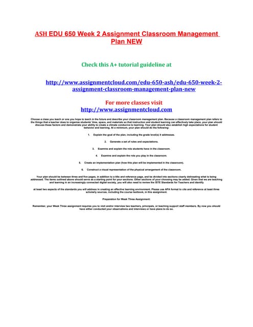 Gcu edu 450 module 2 classroom procedures ne1 | PDF