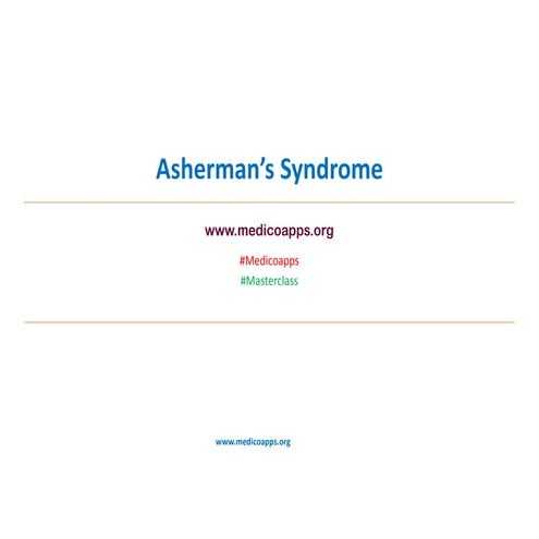 Asherman's syndrome | PDF