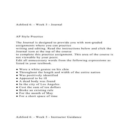 Ashford 6 - Week 5 - Journal AP Style Practice .docx