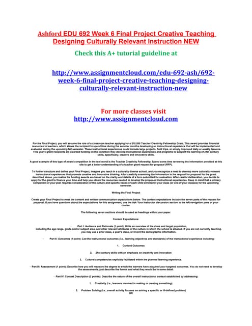 Ash edu 650 week 6 | DOC