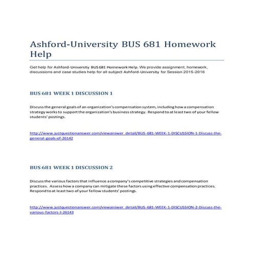 Ashford university bus 681 | PDF