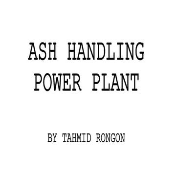 Ash Handling System of a Thermal Power Plant | PPTX