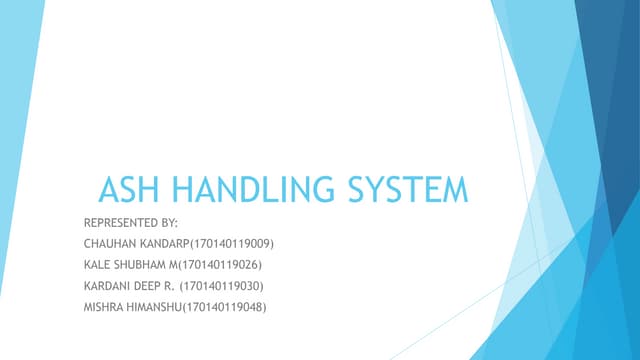 NTPC ASH HANDELING | PPTX