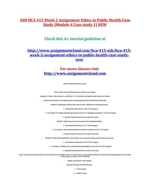 Week 2 - Assignment 2Ethics in Public Health Case StudyStep 1.docx