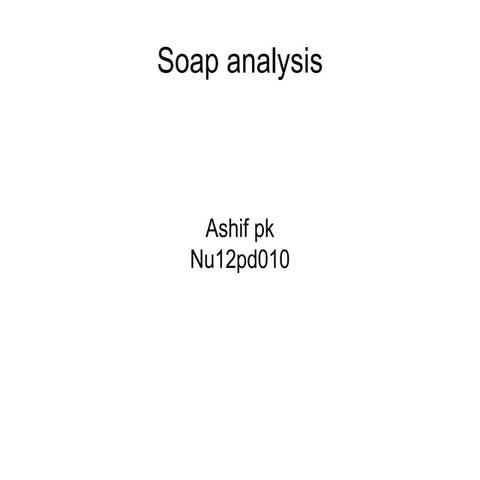soap analysis | PPTX