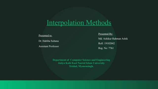 Interpolation of Cubic Splines | PDF