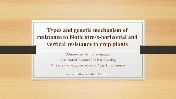 Host plant resistance | PPT