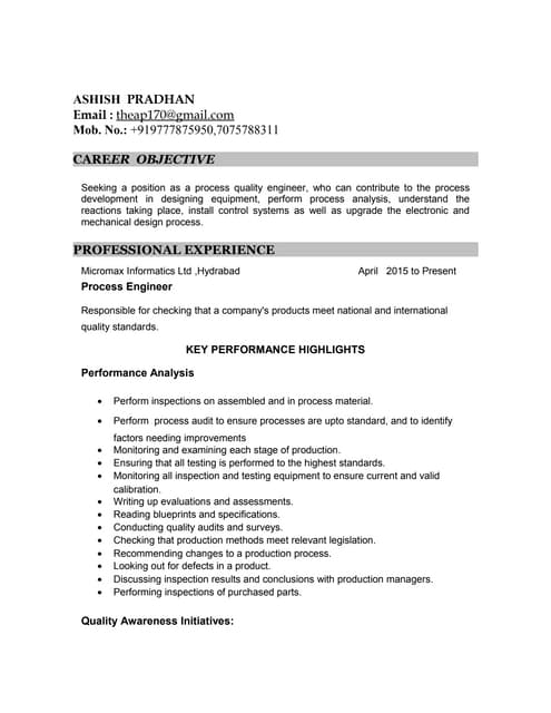 Resume intel | PDF