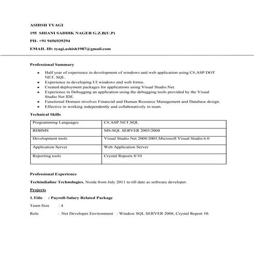 Ashish resume (1) | DOCX