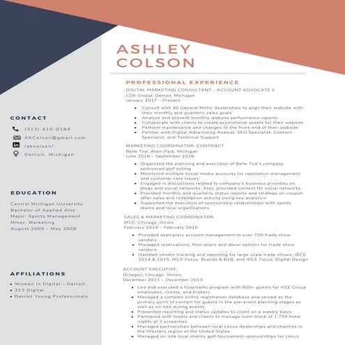 Ashley Colson's Resume | PDF
