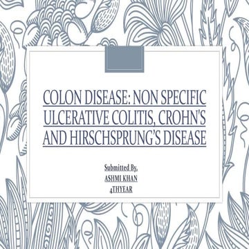 Colon Diseases, non specific ulcerative colitis | PPT