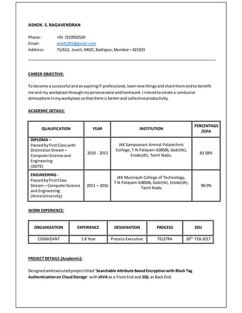 Ashok Iyer : Designer Resume | PDF