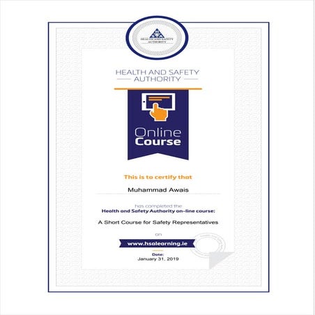 Certificate of Safety Representatives | PDF