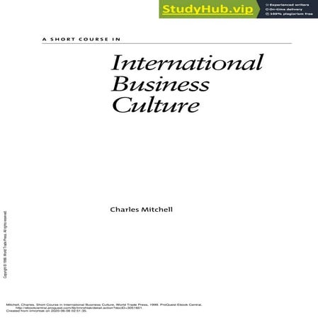 A Short Course In International Business Culture | PDF