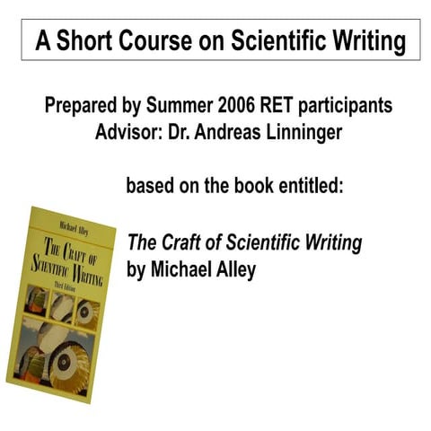 A Short Course on Scientific Writing.ppt