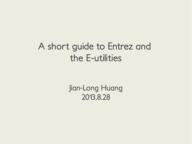 Entrez databases | PPTX