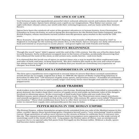 A short history of spices | DOCX