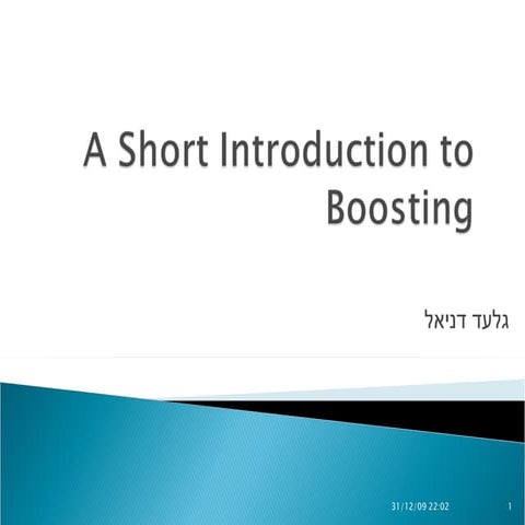 A Short Introduction To Boosting.Final V3.Ppt