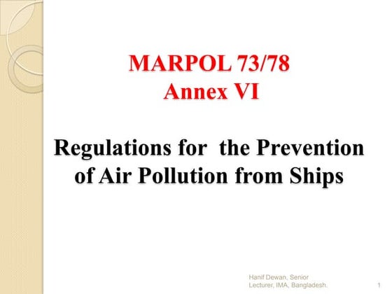 Incinerator and MARPOL Requirements | PPT