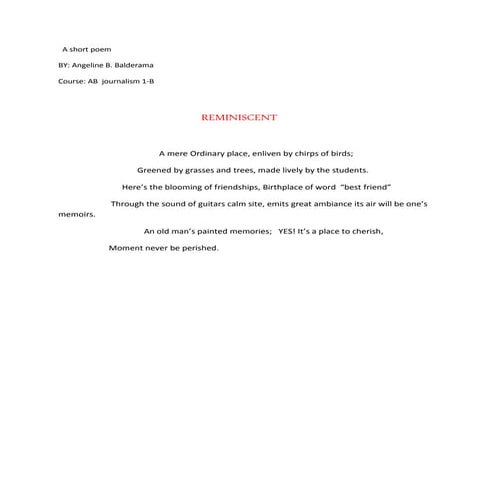 A short poem | DOCX