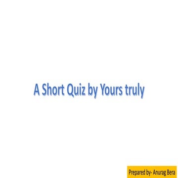A short quiz by yours truly | PPTX