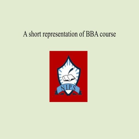 A short representation of bba course | PPTX