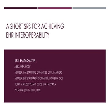 A short srs for achieving ehr interoperability | PDF | Computing | Technology & Computing