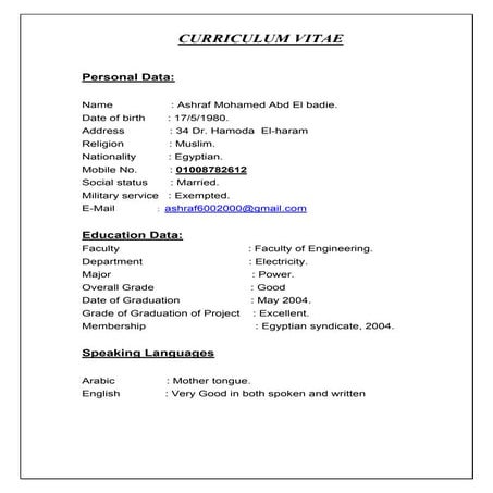 Ashraf cv | PDF