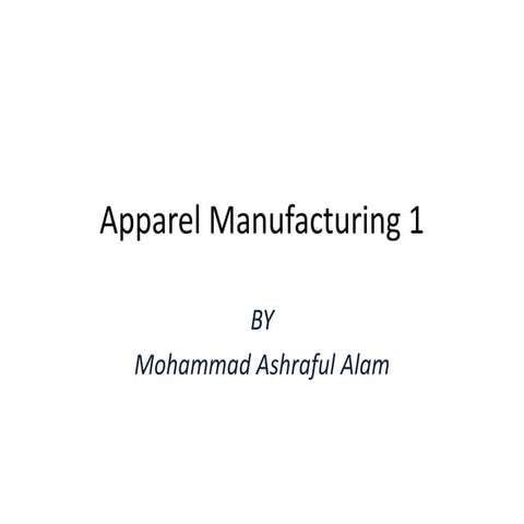 Sample in garment industry | PPTX