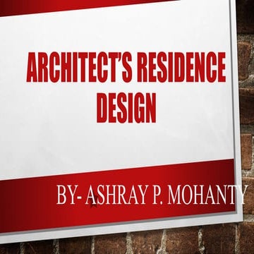 Architect's resident design hand made sheets | PPT