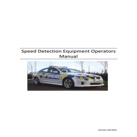 New Zealand Police Speed enforcement policy speed detection equipment ...