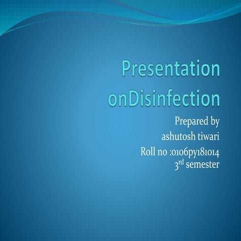 disinfection | PPT