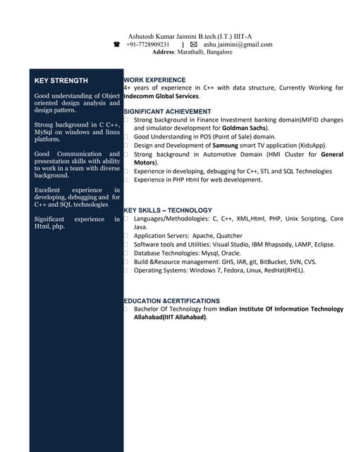 Amit_Resume | DOCX | Programming Languages | Computing