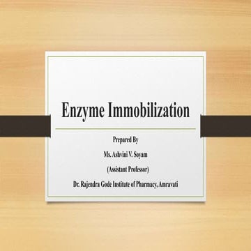 enzyme immobilization | PPT