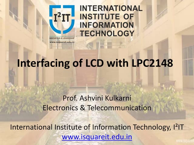 Interfacing Of Lcd With Lpc2148 Pptx