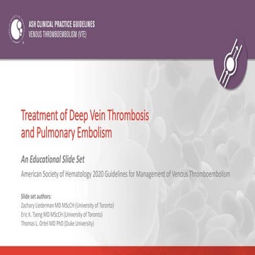 Deep vein thrombosis treatment for patients | PPT