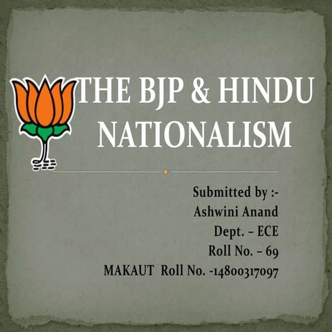 BJP and Hindu Nationalism | PPTX