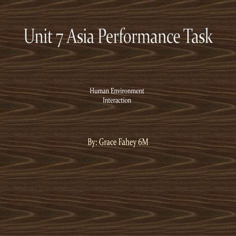 Performance Task- Unit 7- Asia | PPT